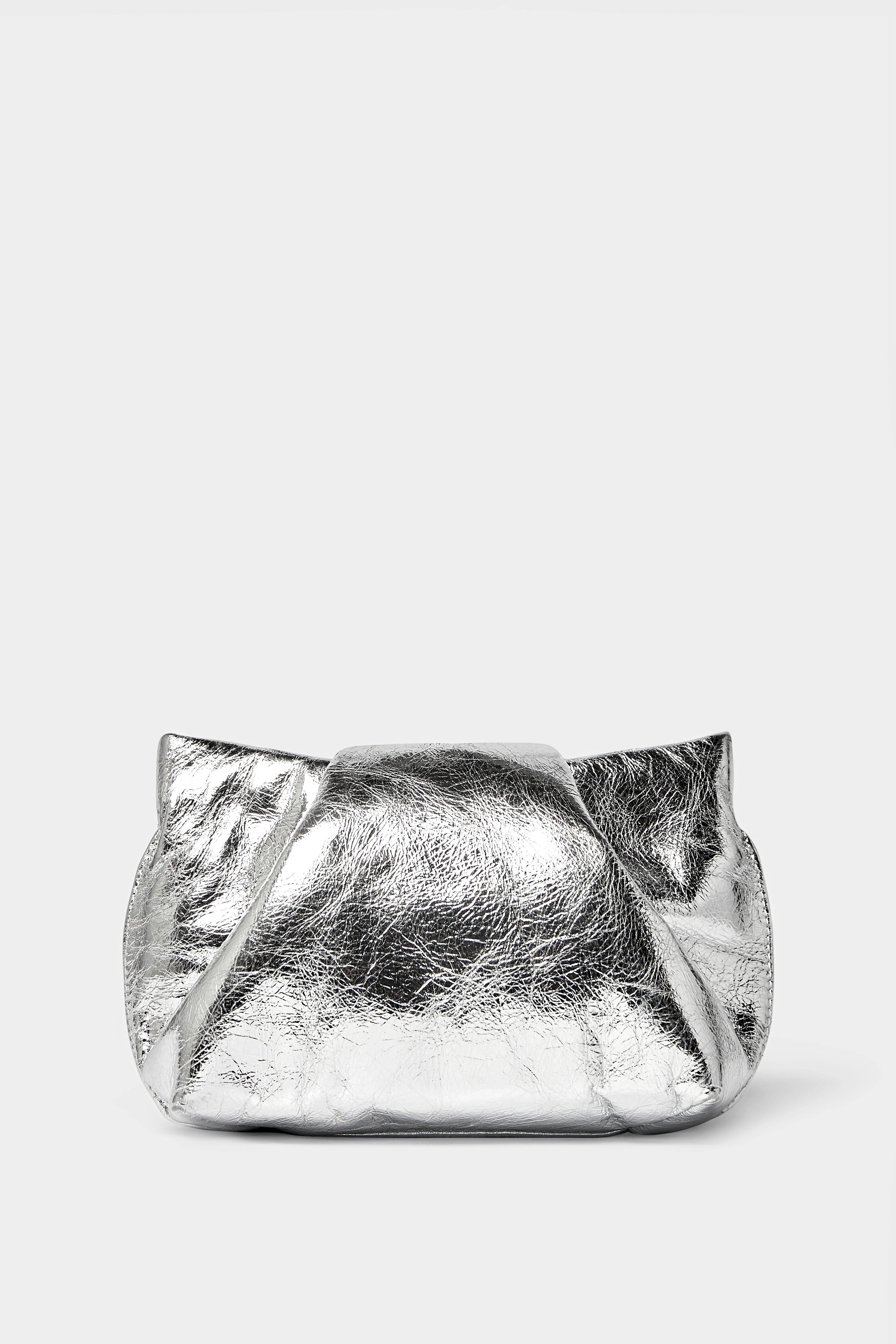Fold Mini Metallic Silver Clutch Shoulder Bag | Handmade in Australia ...