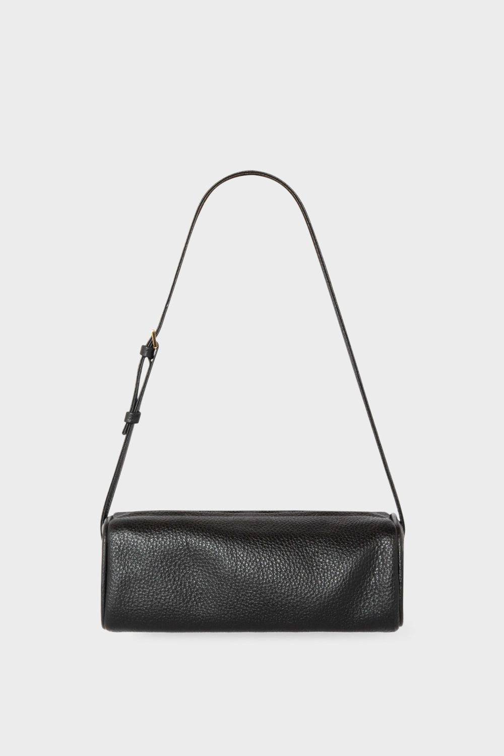 Small Barrel Shoulder Bag - Grain Black | A-ESQUE