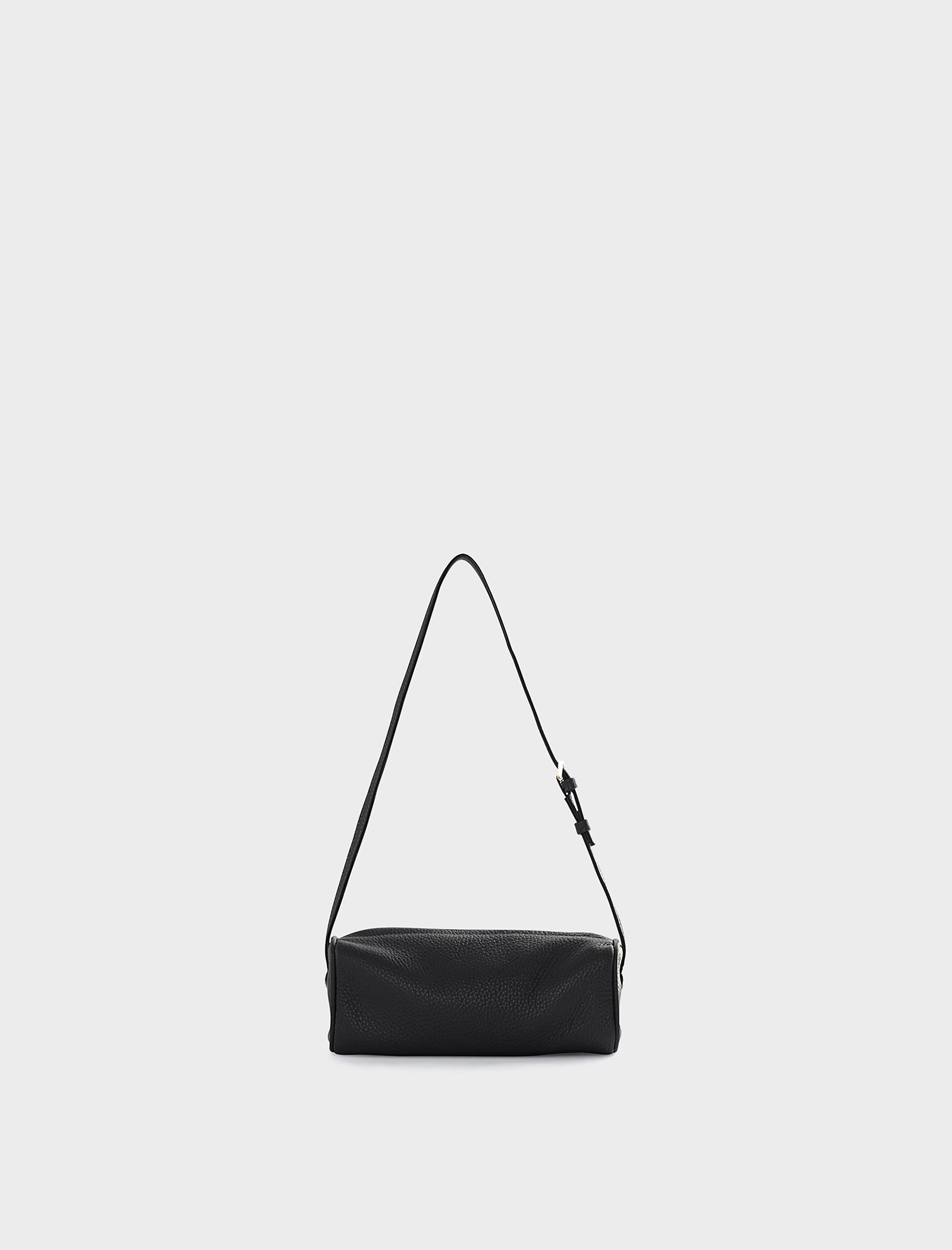 Small Barrel Shoulder Bag - Grain Black | A-ESQUE